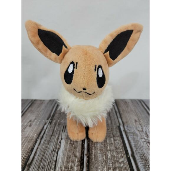 Takara | Toys | Eevee Pokemon Tan Fox Big Tail Takara Tomy Plush 9 ...